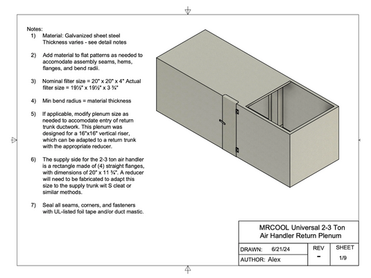MRCOOL Universal 2-3 Ton Air Return Plenum Box – Mason Dixon Acres